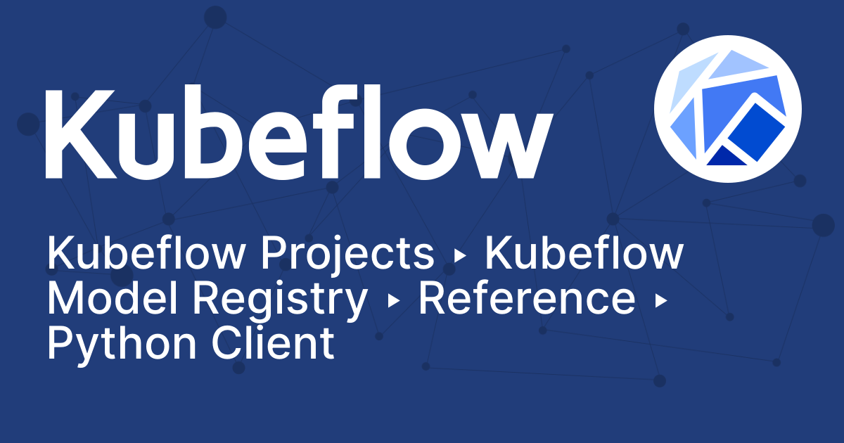 Python Client | Kubeflow